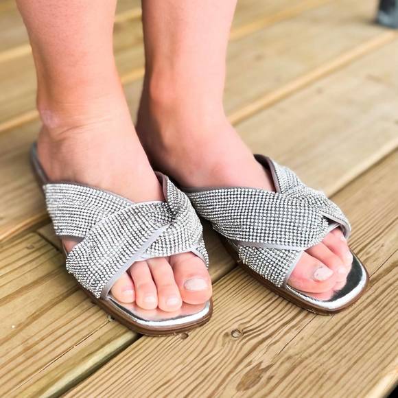 Sam Edelman | Shoes | New Sam Edelman Issie Sandals In Silver | Poshmark